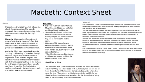 Macbeth revision booklet | Teaching Resources