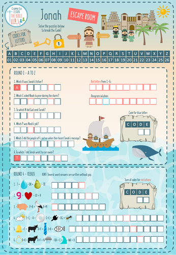 Jonah and the big fish - Escape Room | Teaching Resources