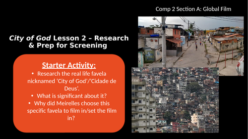 City of God Resource Pack AL Film Studies Eduqas | Teaching Resources