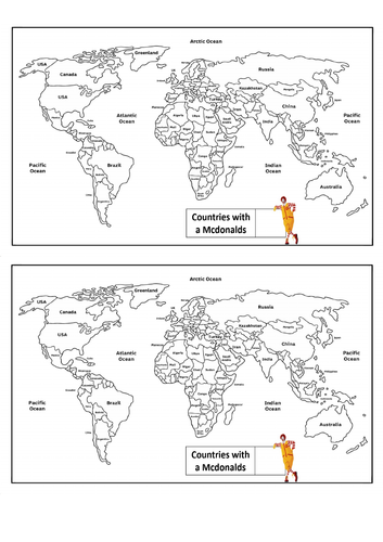 KS3 Geography FREE Globalisation & TNCs lesson. TNC Mcdonald´s ...