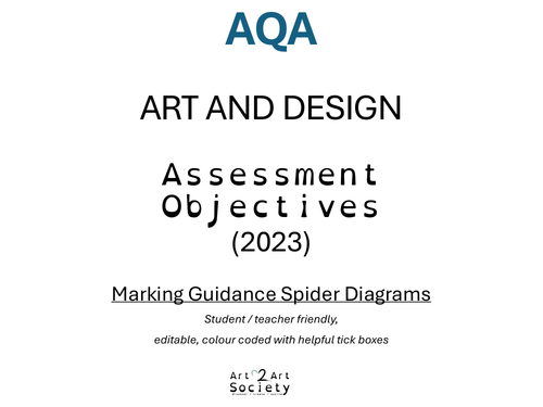 AQA Art and Design Assessment Objectives Mind Maps (Spider Diagrams ...