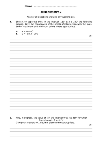A Level Mathematics Assessment Pack | Teaching Resources