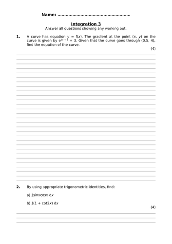 A Level Mathematics Assessment Pack | Teaching Resources