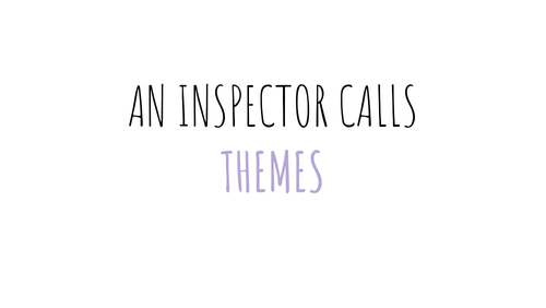 An Inspector Calls Main themes quote mindmap | Teaching Resources