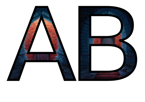 Secret Door Portrait Lettering Whole Alphabet Letter Set Numbers, Signs ...