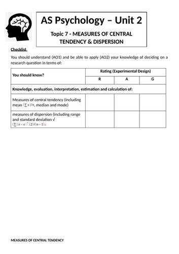 Central Tendency | Teaching Resources