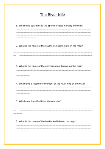 The River Nile - Ancient Egypt (Lesson) | Teaching Resources