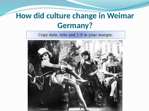 Weimar Republic Lessons | Teaching Resources