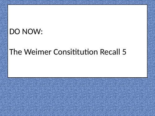 Weimar Republic Lessons | Teaching Resources