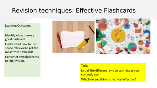 Effective Flashcards Teaching Resources