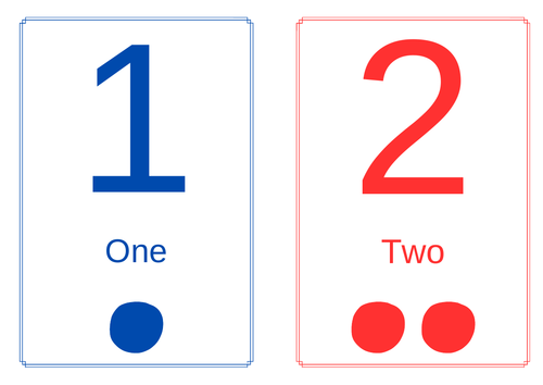 Multi-coloured touch counting cards 1-10 | Teaching Resources