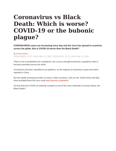 The Black Death vs. Coronavirus Lesson Bundle | Teaching Resources