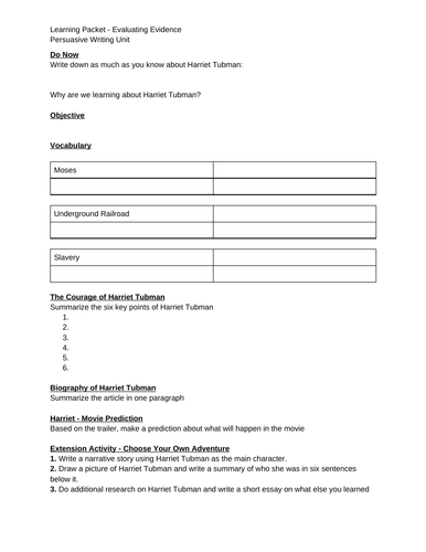 Harriet Tubman Lesson Bundle | Teaching Resources