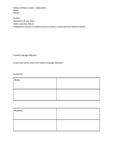 The History of Pirates Lesson Bundle | Teaching Resources