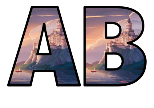 Story Castle Lettering Set Whole Alphabet Letter Set Numbers, Signs ...