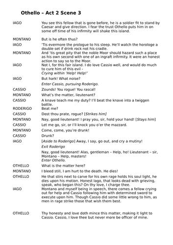 KS3 Exploring Shakespeare: Othello [Drama] | Teaching Resources