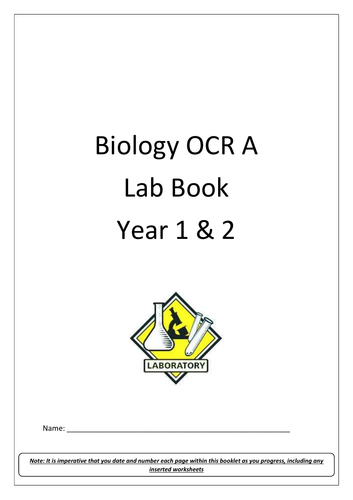 OCR A A level Biology CPAC Practical Endorsement FULL Student ...