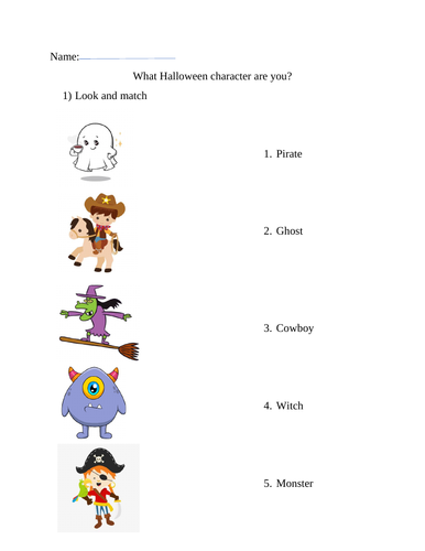 Halloween themed worksheet for kids | Teaching Resources