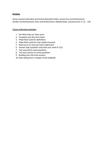 Sociology AQA A Level EDUCATION LESSONS | Teaching Resources