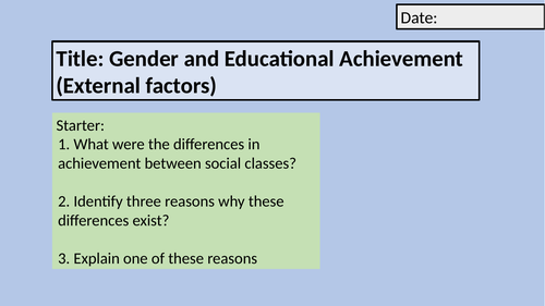 Sociology GCSE Complete Education Lessons | Teaching Resources