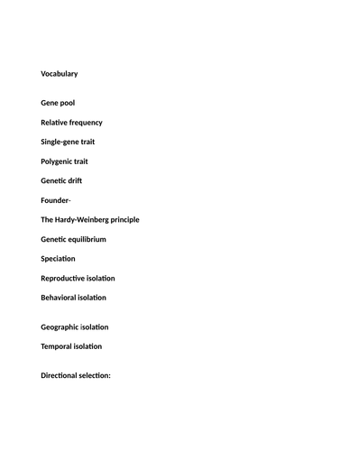 AP Biology Evolution and Common Ancestry Labs and Multiple Choice ...