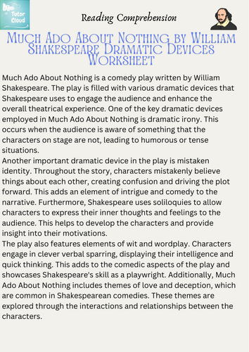 Much Ado About Nothing by William Shakespeare Resource Bundle ...