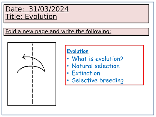 KS3 - evolution topic ( Year 8) | Teaching Resources