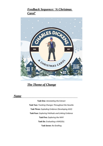Change in A Christmas Carol: Feedback Sequence | Teaching Resources