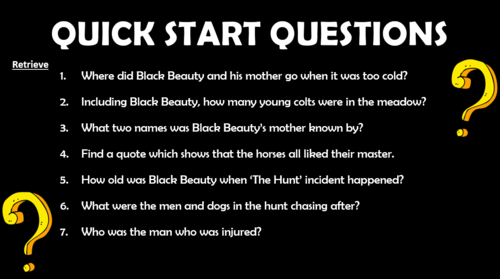 Black Beauty Reading Comprehension - Lesson 1! | Teaching Resources