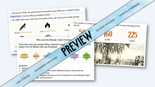 The Bloody Code - Early Modern Period (Edexcel) | Teaching Resources