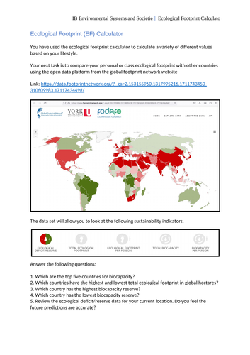 ESS Foundations Unit – Subtopic 1.3 Sustainability– First Teaching 2024 ...