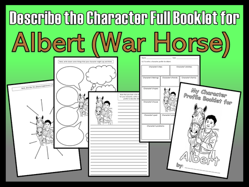War Horse (Albert Narracott and Joey) Describe the Book Character ...