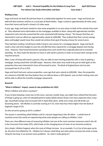 LIBF CeFS U2 Exam APR 2024: CS1 - FREEBIES | Teaching Resources