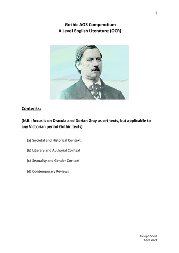 The Gothic AO3 Compendium - Dracula & DG (OCR A Level English Lit ...