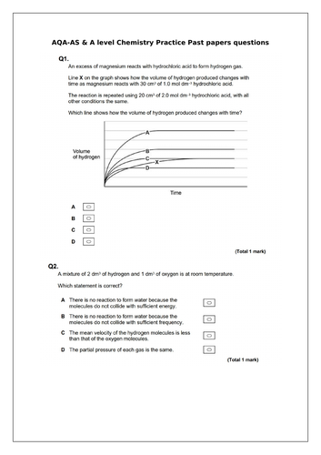AQA Chemistry-AS & A level | Teaching Resources