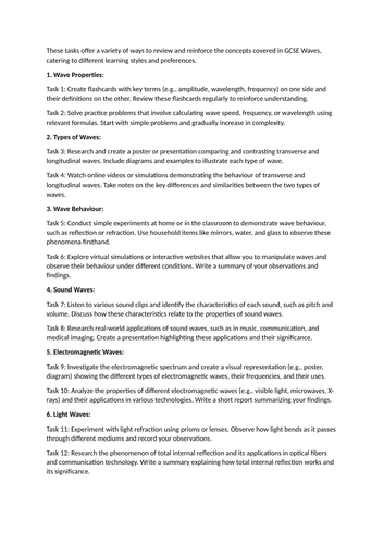 GCSE Physics Waves Mastery with Our Comprehensive Revision Pack ...