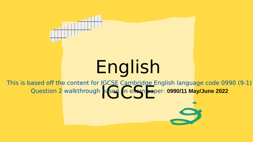 IGCSE English Language exam paper detailed walkthrough Paper 1 and 2 ...