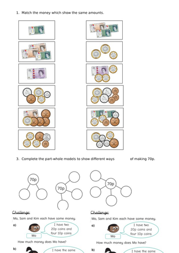 Maths planning, Year 2 money, whole unit, PowerPoints and Worksheets ...