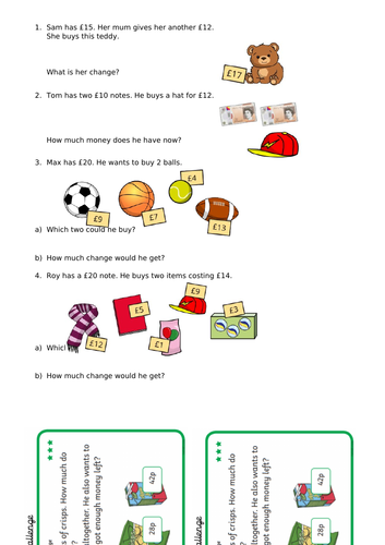 Maths planning, Year 2 money, whole unit, PowerPoints and Worksheets ...