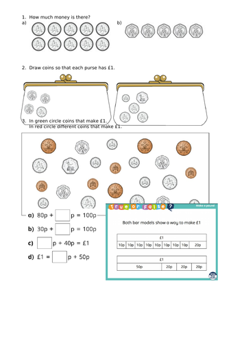 Maths planning, Year 2 money, whole unit, PowerPoints and Worksheets ...