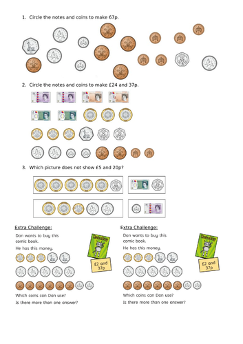 Maths planning, Year 2 money, whole unit, PowerPoints and Worksheets ...