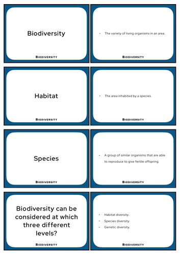 OCR 'A' A-level Biology Module 4 Revision Flashcards | Teaching Resources