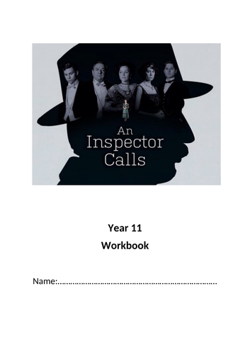 An Inspector Calls Workbook | Teaching Resources