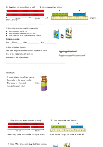 Maths planning, Year 2 length and height, whole unit, PowerPoints and ...