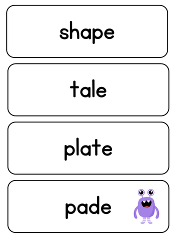 Phonics Word Cards Split Digraphs | Teaching Resources