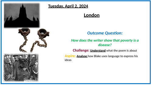 London by William Blake - poetry analysis and write up | Teaching Resources