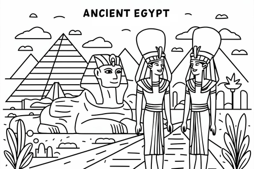 Ancient Egypt / Egyptians Coloring Sheets Colouring Pages Activity ...