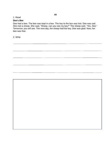 Primary Phonics and EAL - comprehension, read, write and draw activity ...