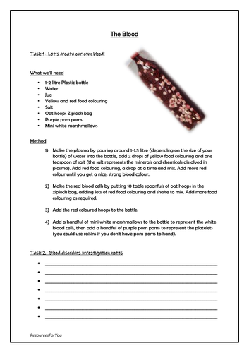 Science- Animals including Humans- The Blood- Year 6 | Teaching Resources