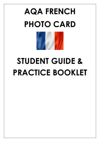 FRENCH GCSE PHOTO CARD STUDENT WORK BOOK | Teaching Resources